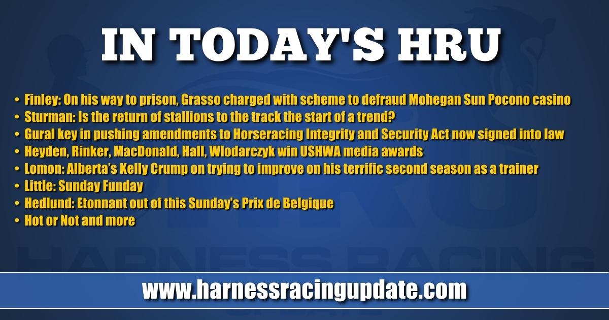 In Today's HRU (2023-01-13) - Harness Racing Update