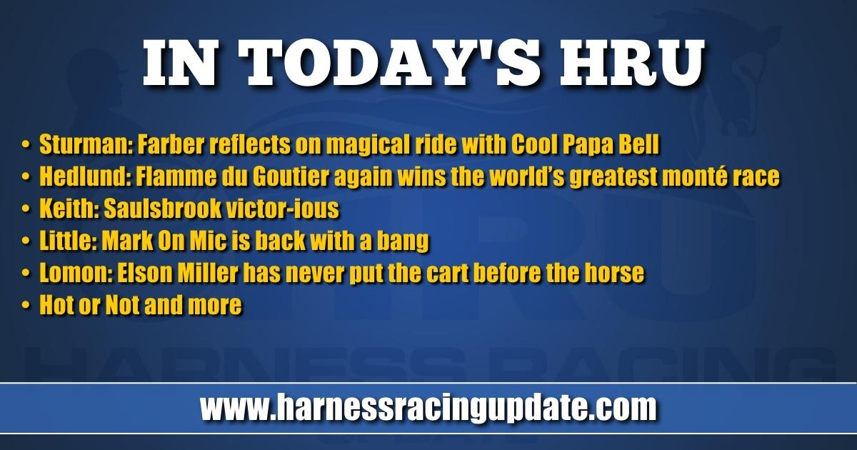 In Today's HRU (2023-01-27) - Harness Racing Update