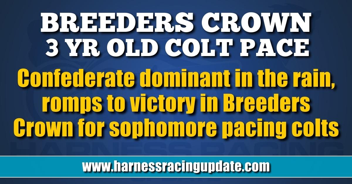 Confederate dominant in the rain, romps to victory in Breeders Crown ...