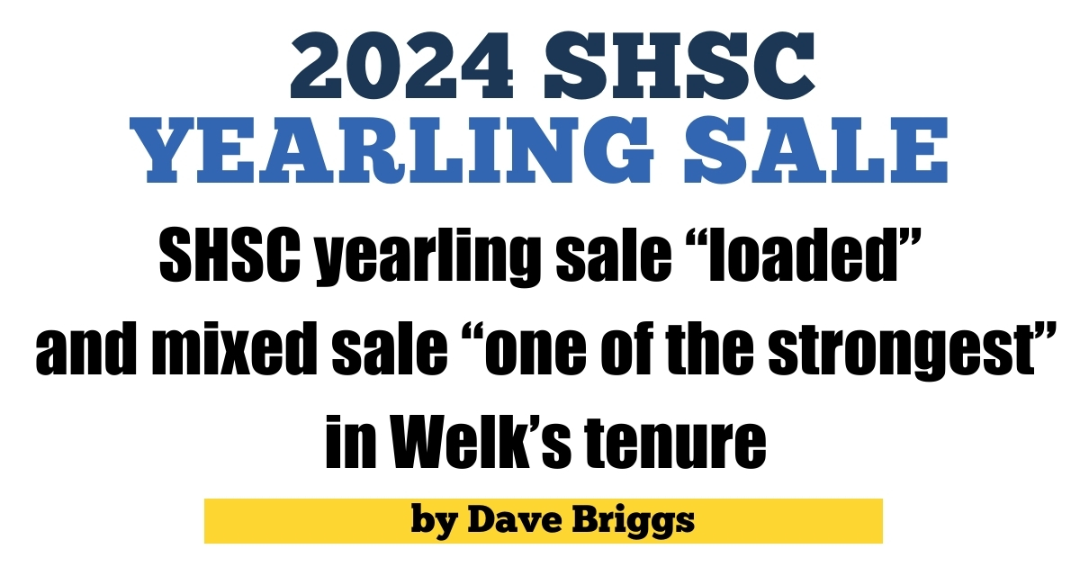 SHSC yearling sale “loaded” and mixed sale “one of the strongest” in ...