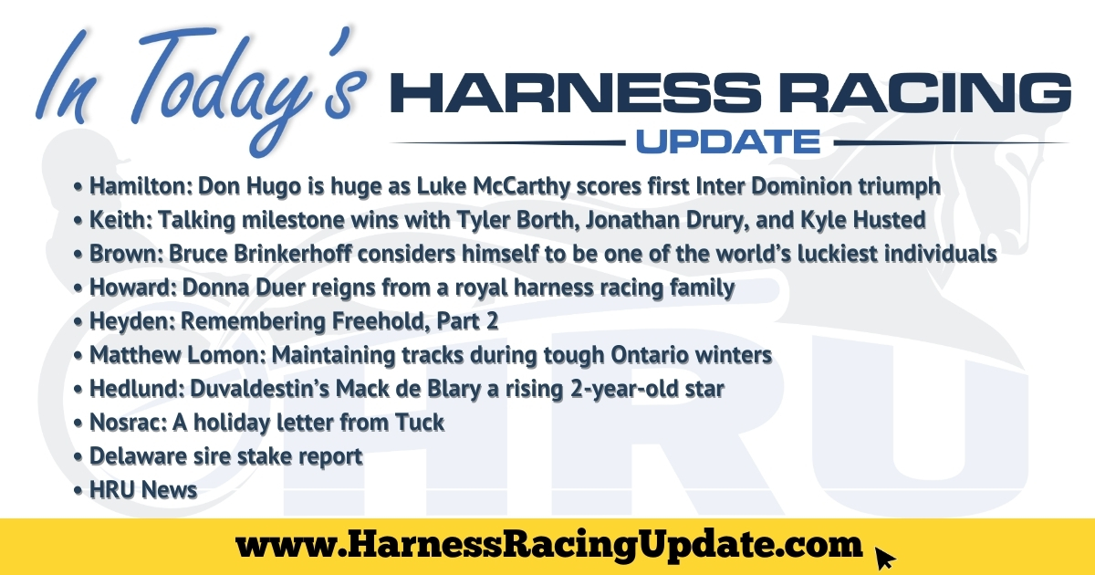 In Today's HRU (2024-12-15) - Harness Racing Update