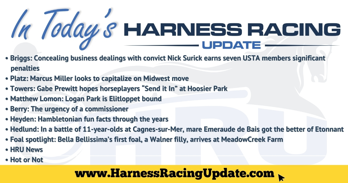 In Today's HRU (2025-03-14) - Harness Racing Update