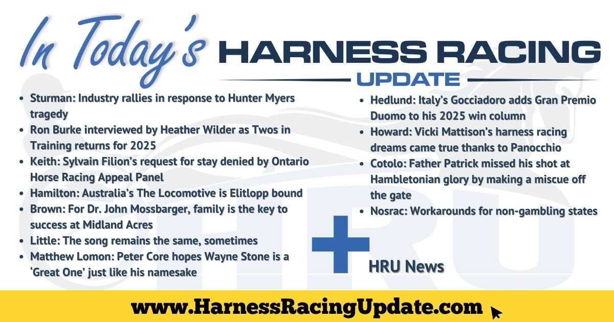 In Today's HRU (2025-03-23) - Harness Racing Update