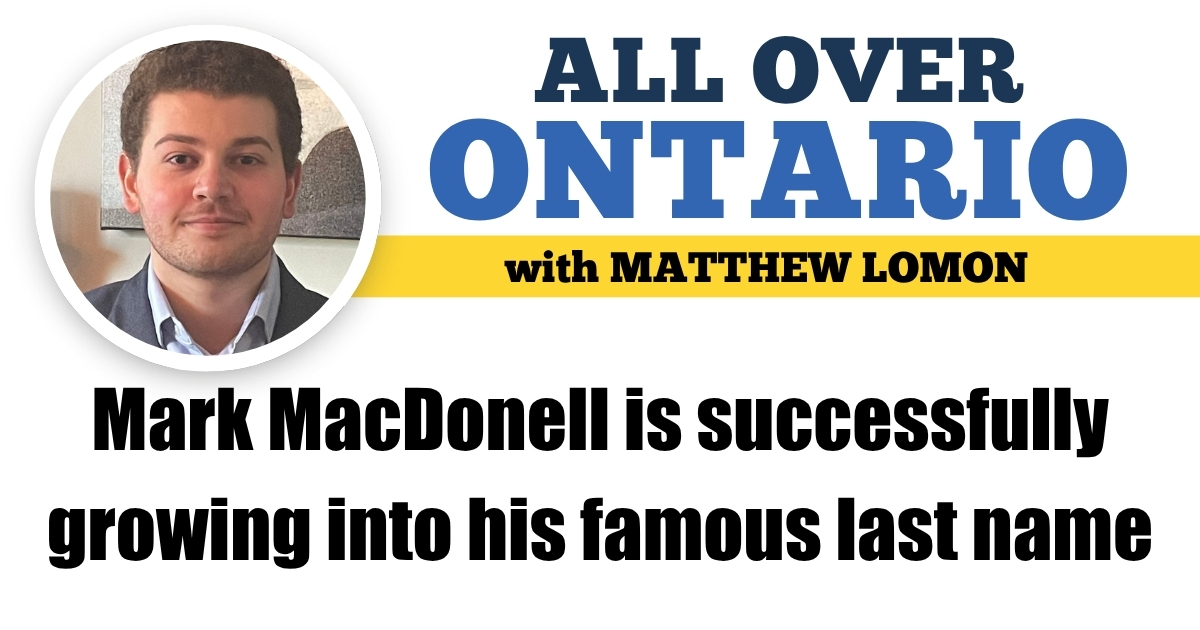 Mark MacDonell is successfully growing into his famous last name ...