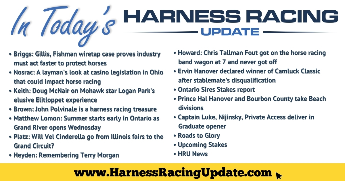 In Today's HRU (2025-06-01) - Harness Racing Update